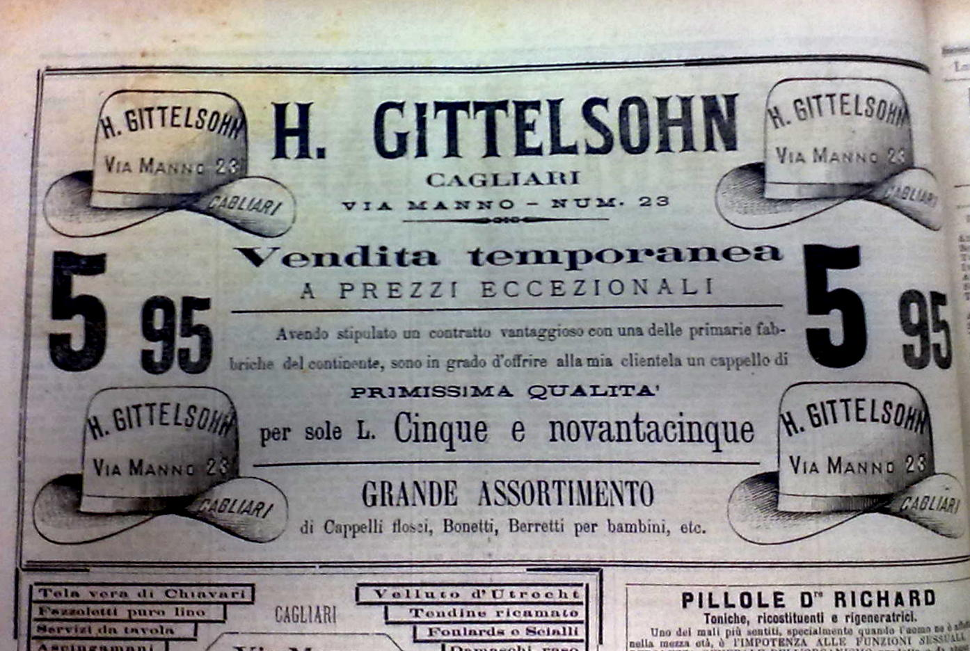 I grandi magazzini Gittelshon nella Cagliari della Belle Époque e quel ...